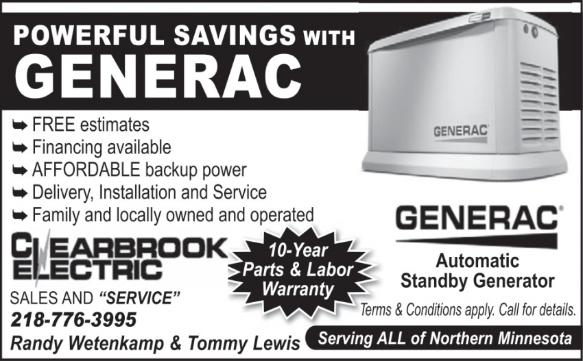 Porwerful Savings With Us!, Generac